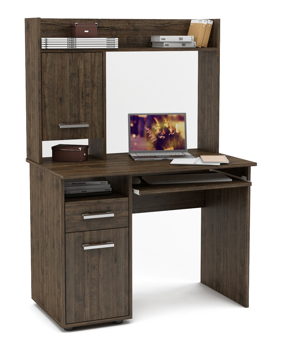 Стол письменный, стол компьютерный Остин (Ливерпуль) 10К дуб апрель темный