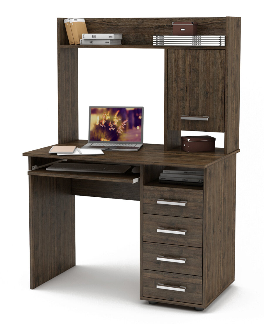 Стол письменный, стол компьютерный Остин (Ливерпуль) 11К дуб апрель темный