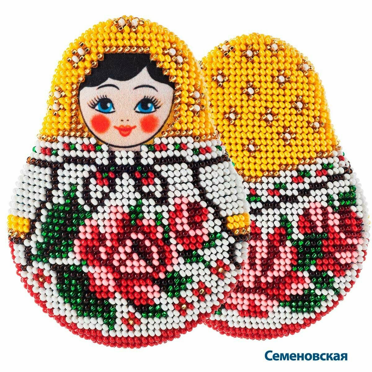 Набор для вышивания Радуга бисера "Матрешка Семеновская", Кроше, бисером, 8х10 см, В541
