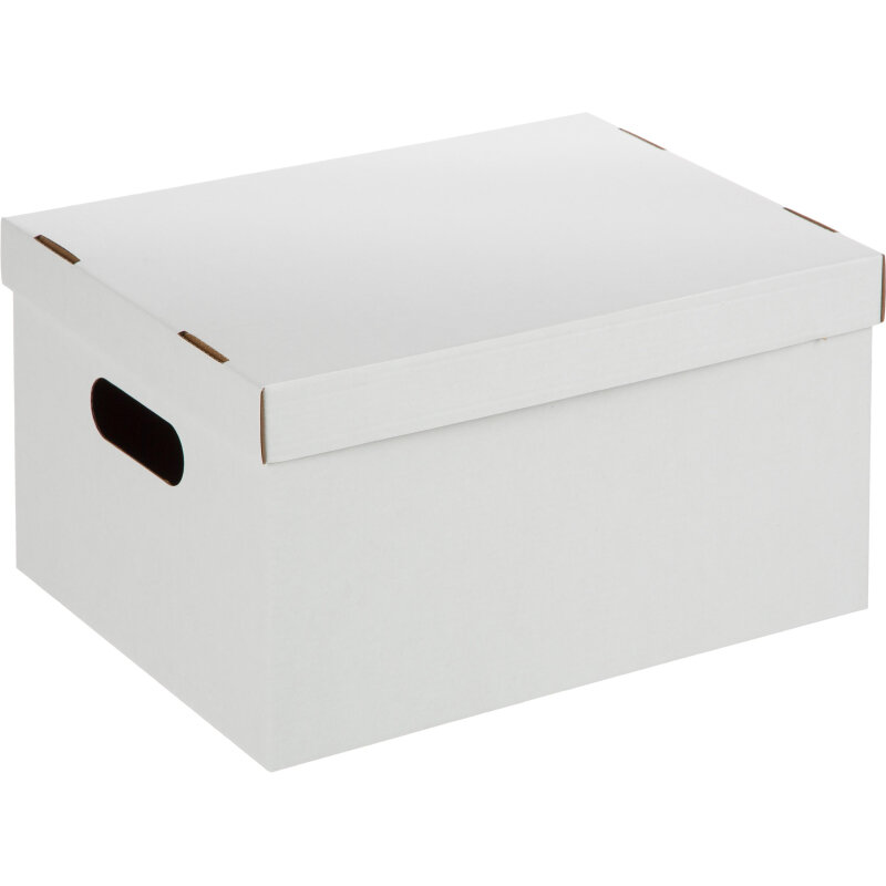 Короб архивный для хранения 340х250х180 белый усилен. дно 3шт/упак ККД-2 Attache 1761617