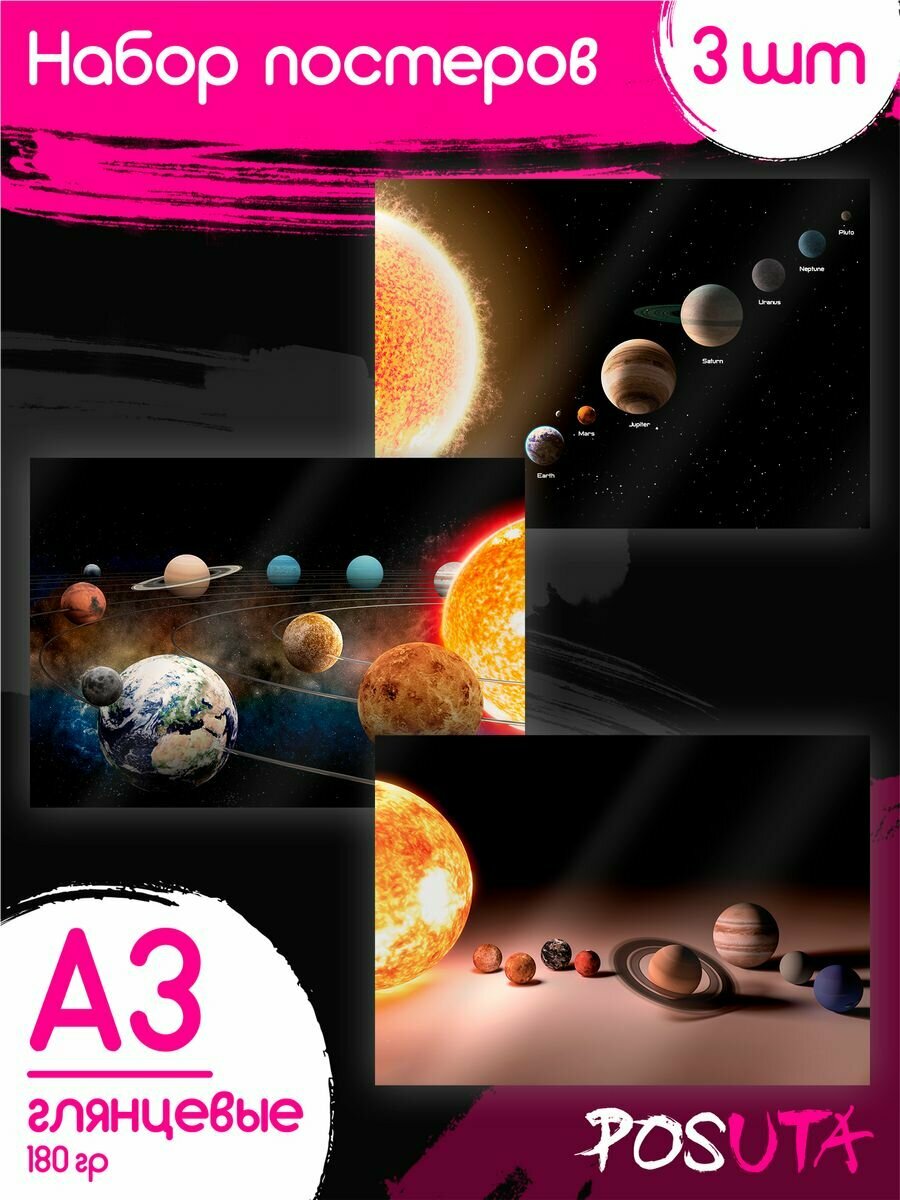 Постеры Космос, планеты солнечной системы постеры настенные