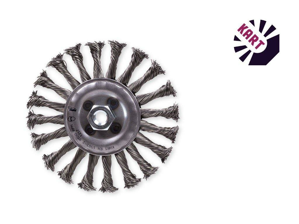 Щетка для УШМ (Корщетка) KART D125 М14 по металлу проволока стальная D0,6 мм 1261124 Чехия