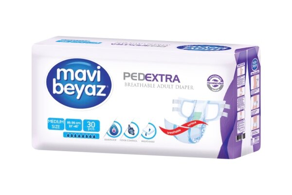 Подгузники для взрослых Mavi beyaz Мedium, объем талии 85-115см, 30шт.
