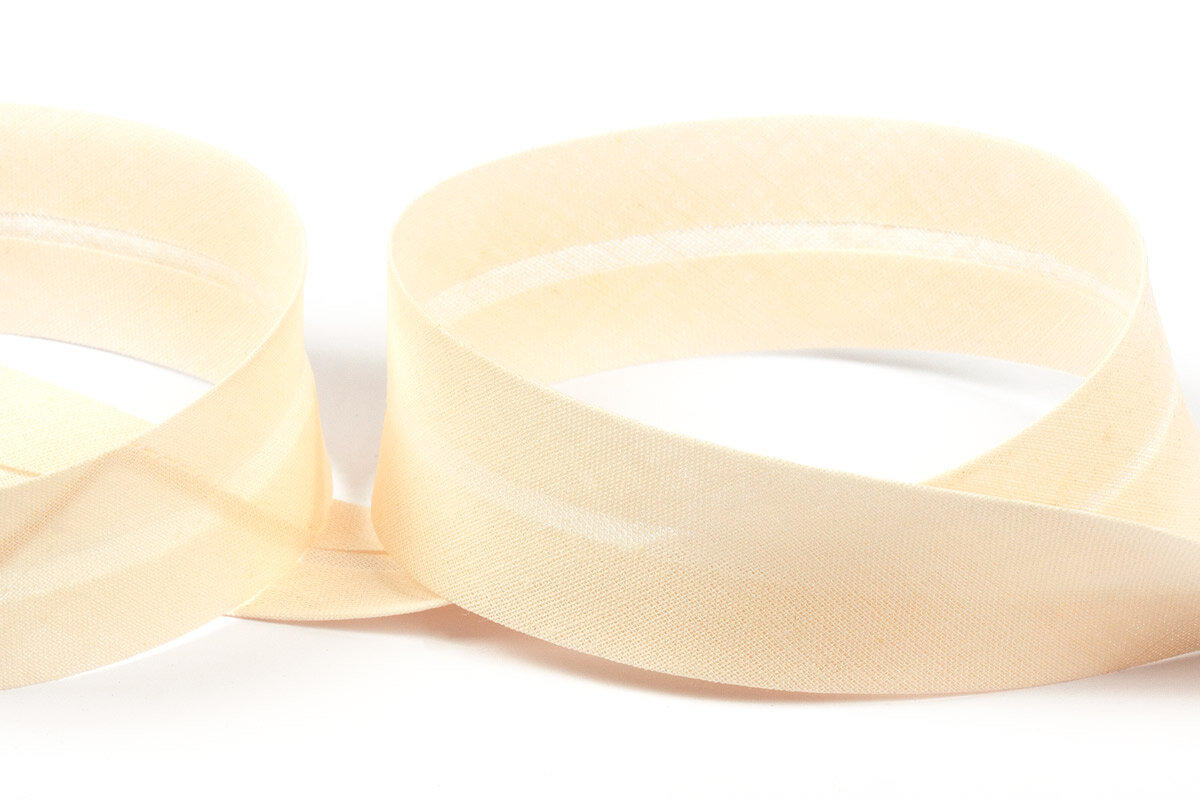 Косая бейка Х/Б фасовка "Gamma" GK-30C 30 мм 5.4 м №183 молочный