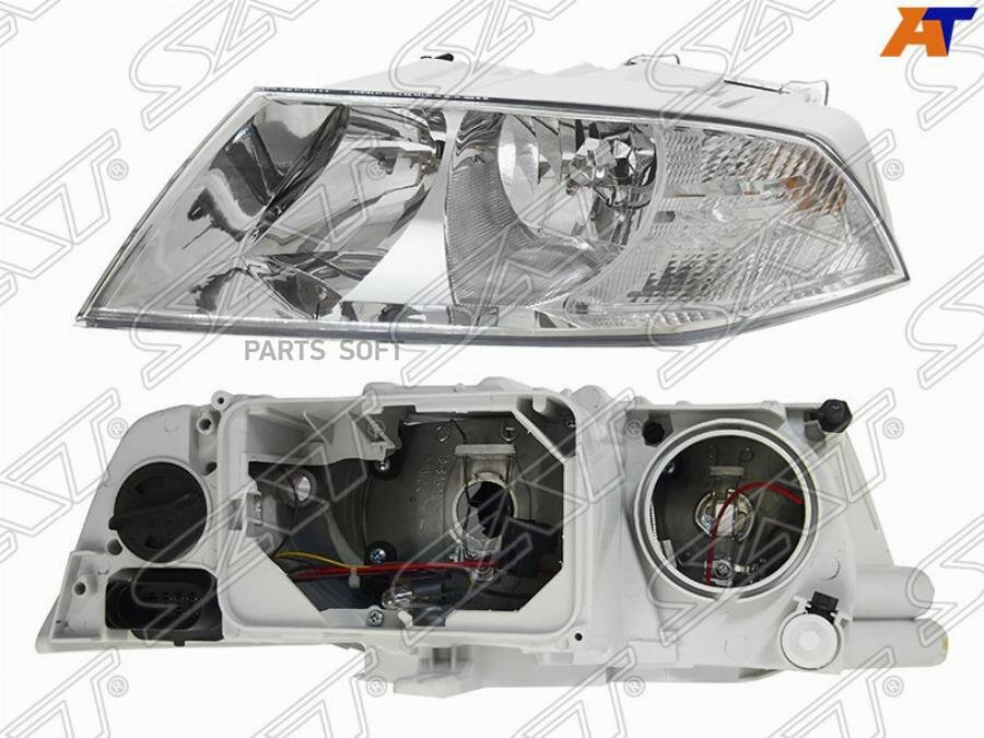Фара Skoda Octavia 04-09 (Слева/ Галоген/ Ручная регулировка) SAT ST-665-1111L | цена за 1 шт
