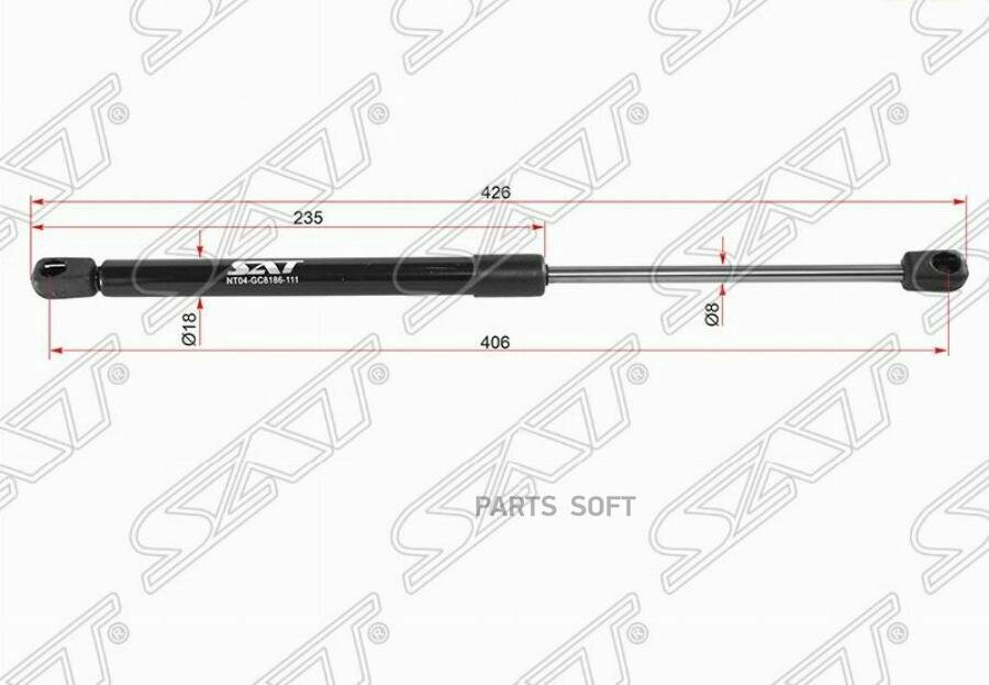 Амортизатор крышки багажника Audi A6 94-97 / 100 91-95 (Справа=Слева) SAT ST-4A5827552 | цена за 1 шт