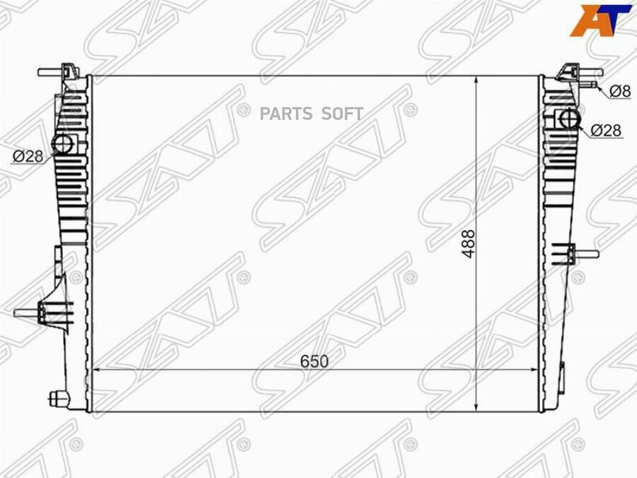 Радиатор Renault Fluence 09-17 / Grand Scenic 09-16 SAT SG-RN0004-09 | цена за 1 шт