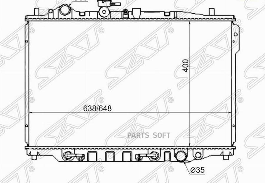 Радиатор Mazda 626 87-97 / Capella 87-97 SAT MZ0002 | цена за 1 шт