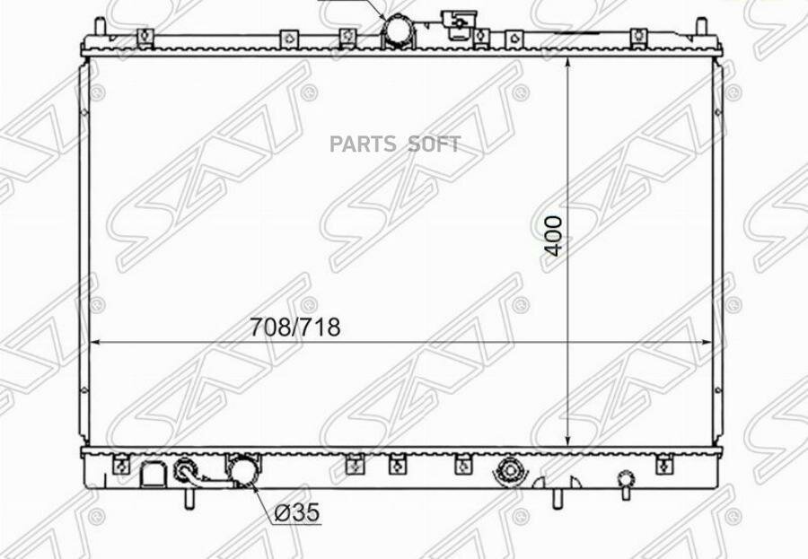 Радиатор Mitsubishi Chariot Grandis 97-03 SAT MC0009-1 | цена за 1 шт