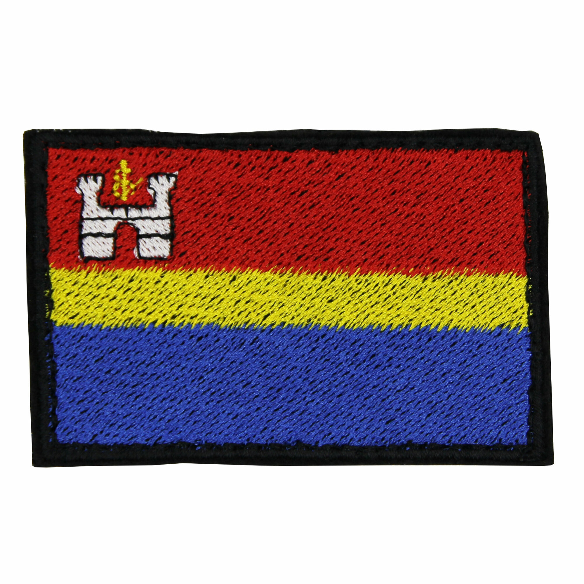 Нашивка, патч, шеврон на липучке "Флаг Калининграда" 70x45mm PTC431