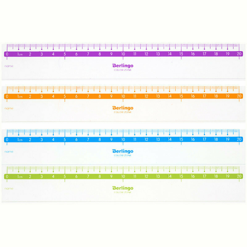 Линейка 20см Berlingo "Color", пластиковая, прозрачная, 271112