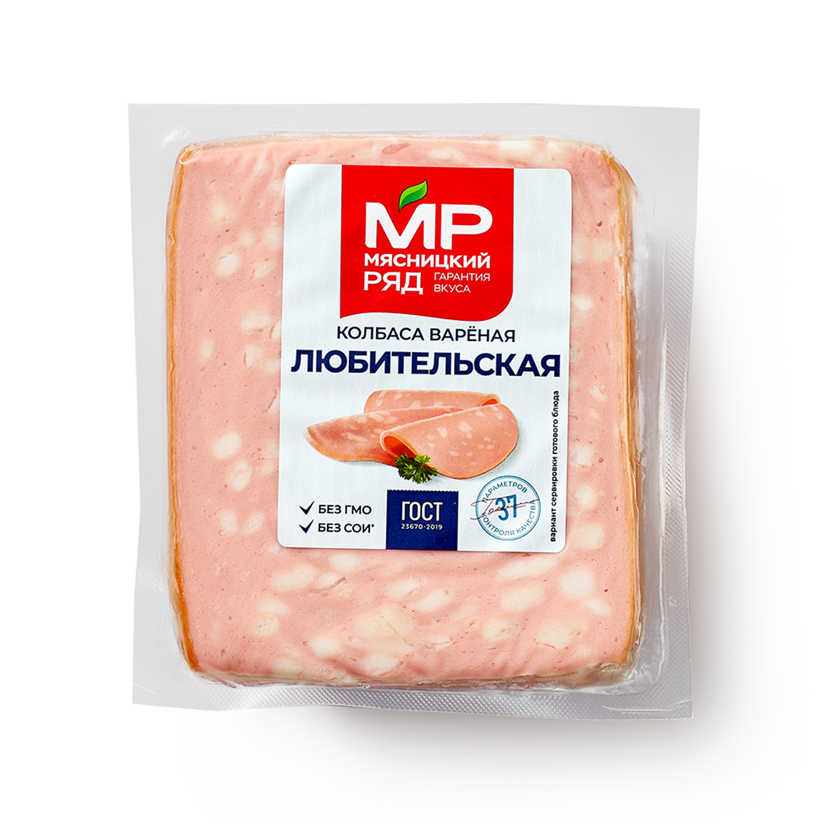 Колбаса Мясницкий ряд Любительская, варёная, свинина/говядина, вакуумная упаковка, 400 г