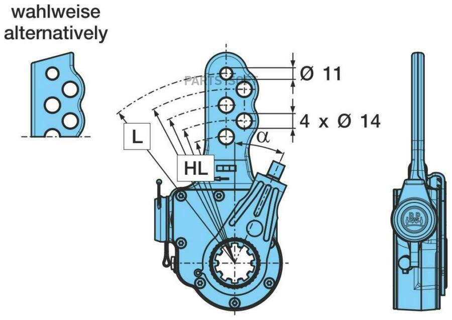 Трещетка ! автом. L=200/120/135/150/165/180 z10BPW BPW арт. 0517482673