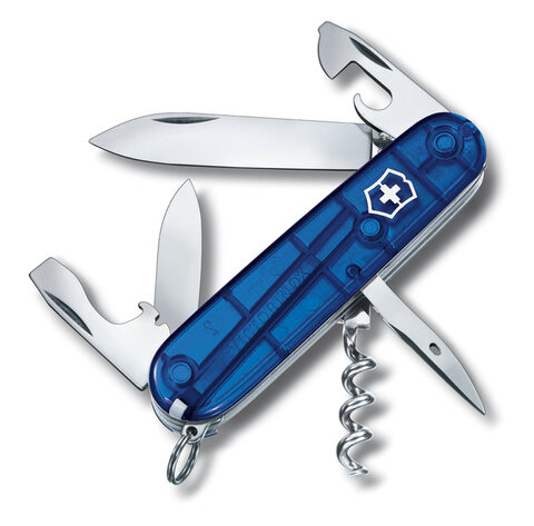 Нож Victorinox Spartan, 91 мм, 12 функций, прозрачный синий