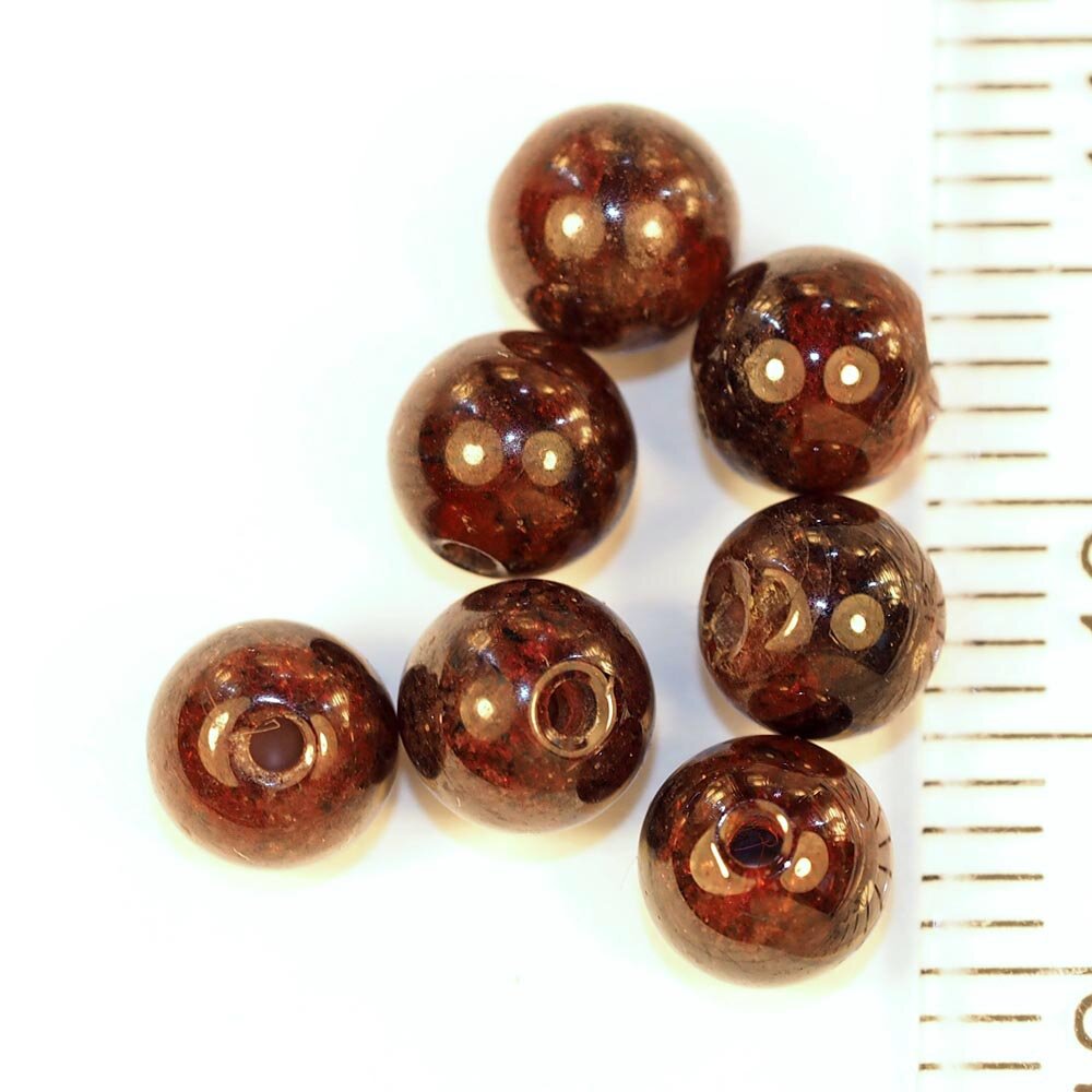 Натуральная бусина Гранат 0011216 шарик 5 мм, цена за 10 шт.