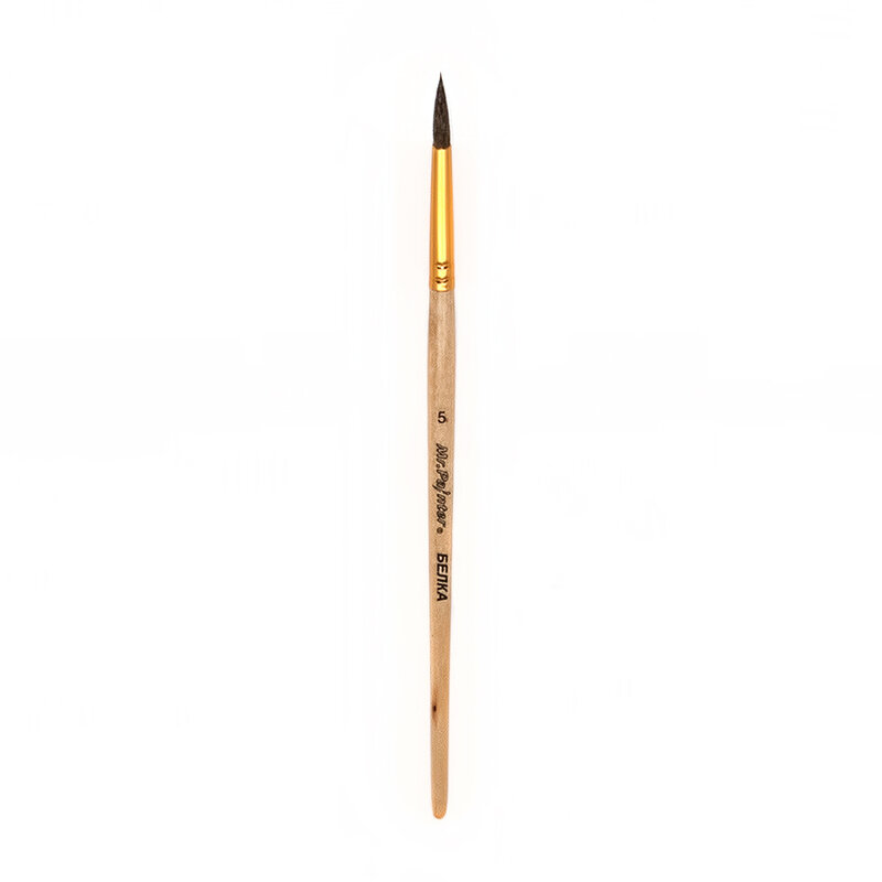 Mr.Painter Кисть белка SQR 301-05 круглая с короткой ручкой №05 профессиональная