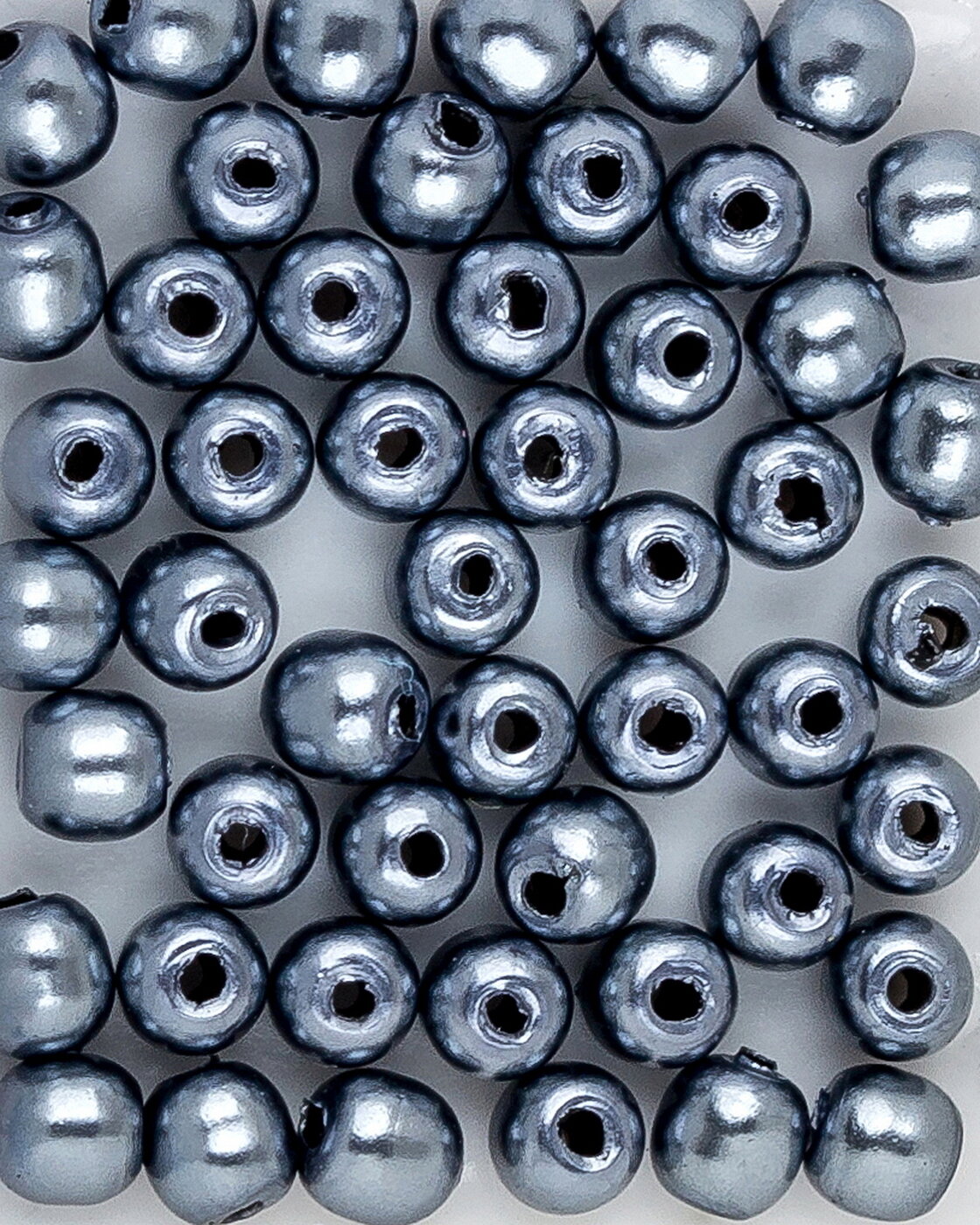 Стеклянные чешские бусины с покрытием под жемчуг, 2 мм, цвет Shiny Grey, 100 шт.