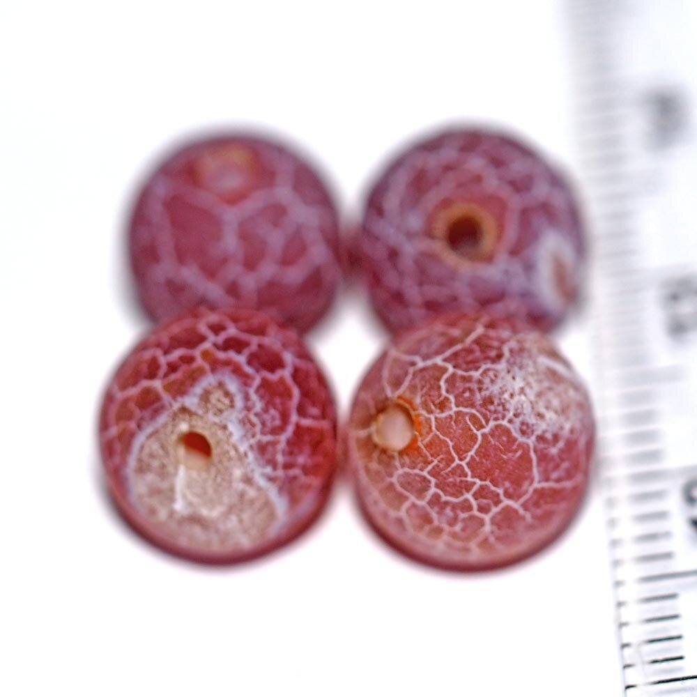 Натуральная бусина Агат Африканский коричневый матовый 0003997 шарик 10 мм, цена за 4 шт.