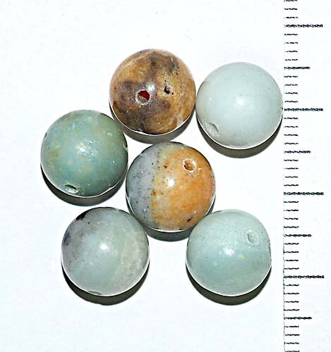 Натуральная бусина Яшма песочно-голубая 0009069 шарик 10 мм, цена за 10 шт.