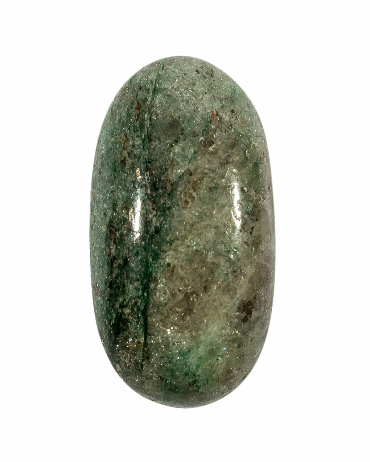 Кабошон из фуксита, размер 21х11х5 мм, вес 2 грамма