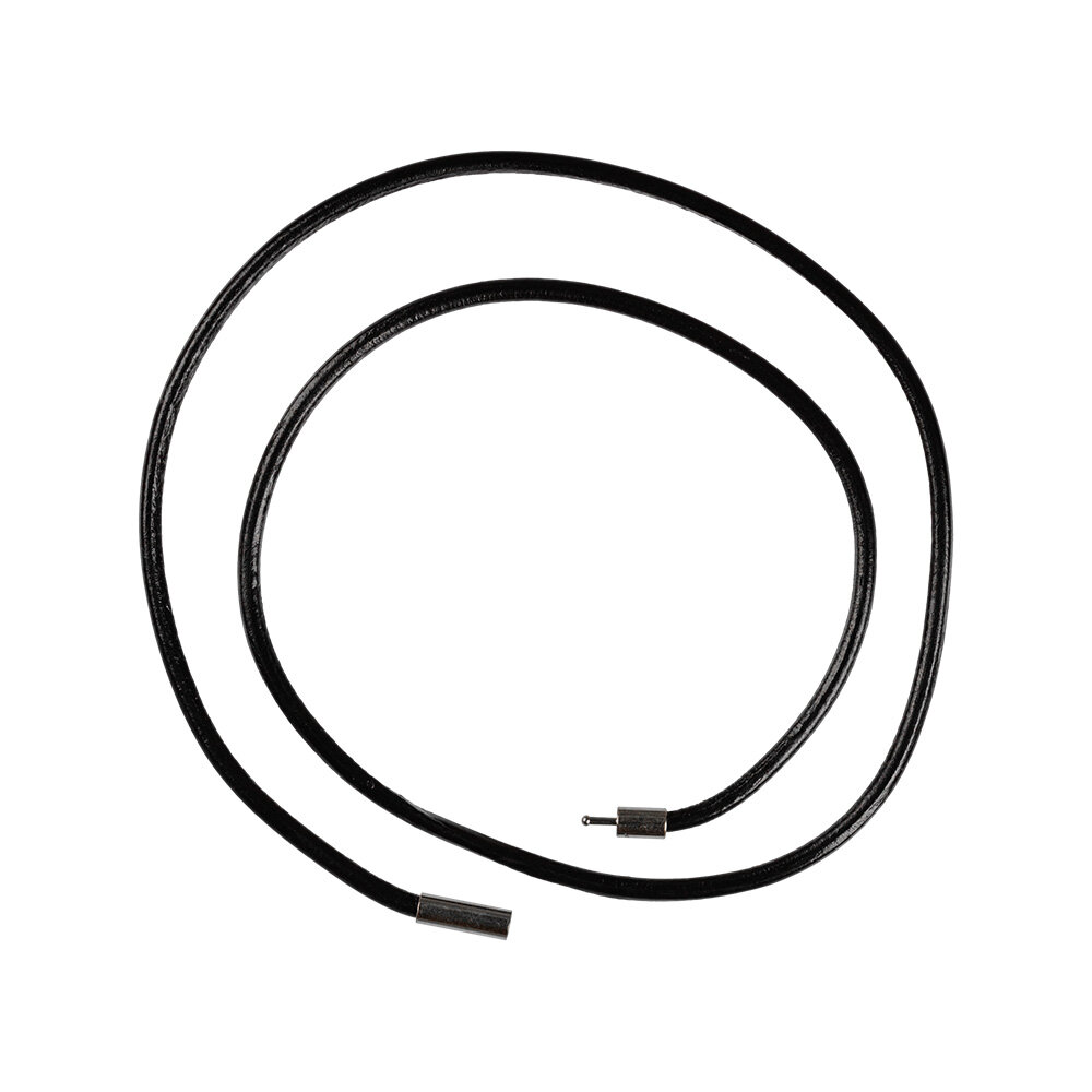 Шнур кожаный с замком "Zlatka" LCC-01 45 см d 2.5 мм №01 черный