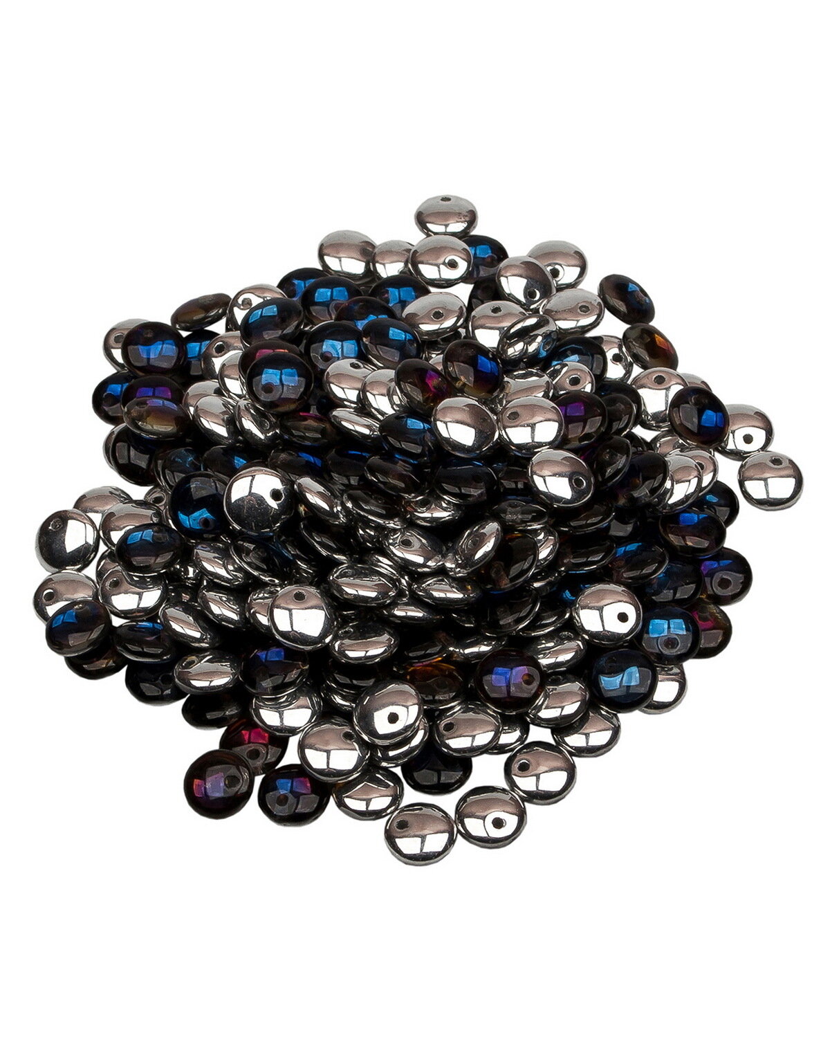 Стеклянные чешские бусины, Lentils, 6 мм, цвет Crystal Bermuda Blue, 250 шт.