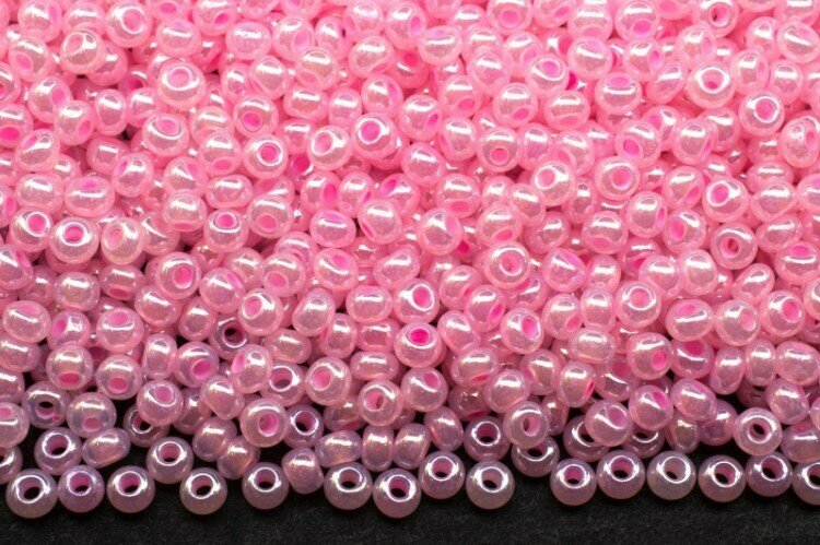 Бисер чешский PRECIOSA круглый 10/0 37173 светло-розовый непрозрачный, 1 сорт, 50г