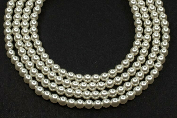 Жемчуг Preciosa, цвет 70402 белый, 4мм, 10шт