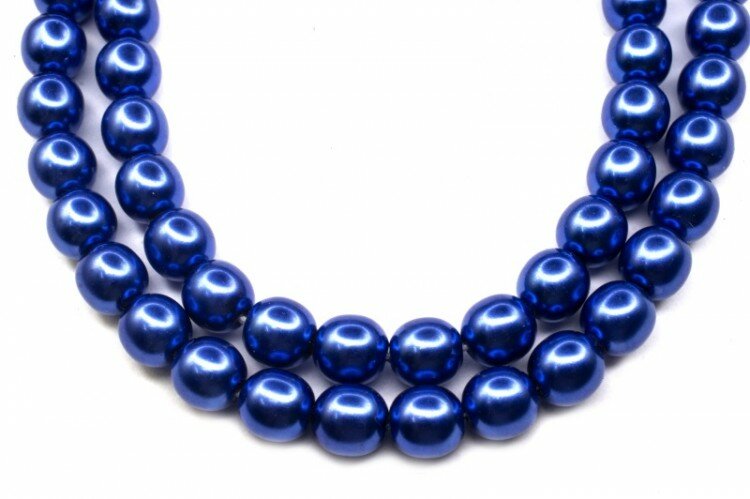 Жемчуг Preciosa, цвет 70033 синий, 8мм, 10шт