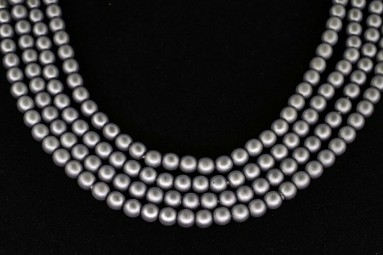 Жемчуг Preciosa, цвет 70141 матовый светло-серый, 3мм, 10шт