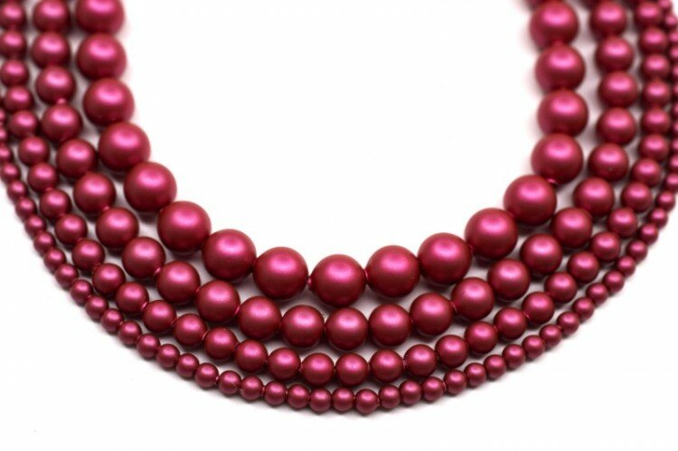 Жемчуг Swarovski 5810 #2018 2мм Crystal Mulberry Pink Pearl, 5810-2-2018, 10шт