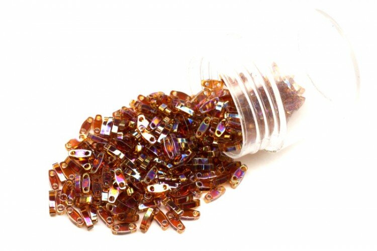 Бисер японский MIYUKI Quarter TILA #0257 топаз, радужный прозрачный, 5 грамм