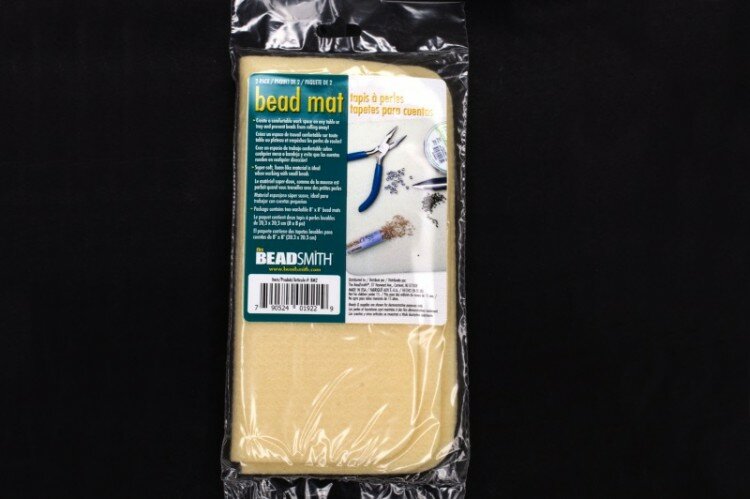 Коврик для бисера Beadsmith 20,3х20,3см, цвет кремово-жёлтый, 32-197, 2шт