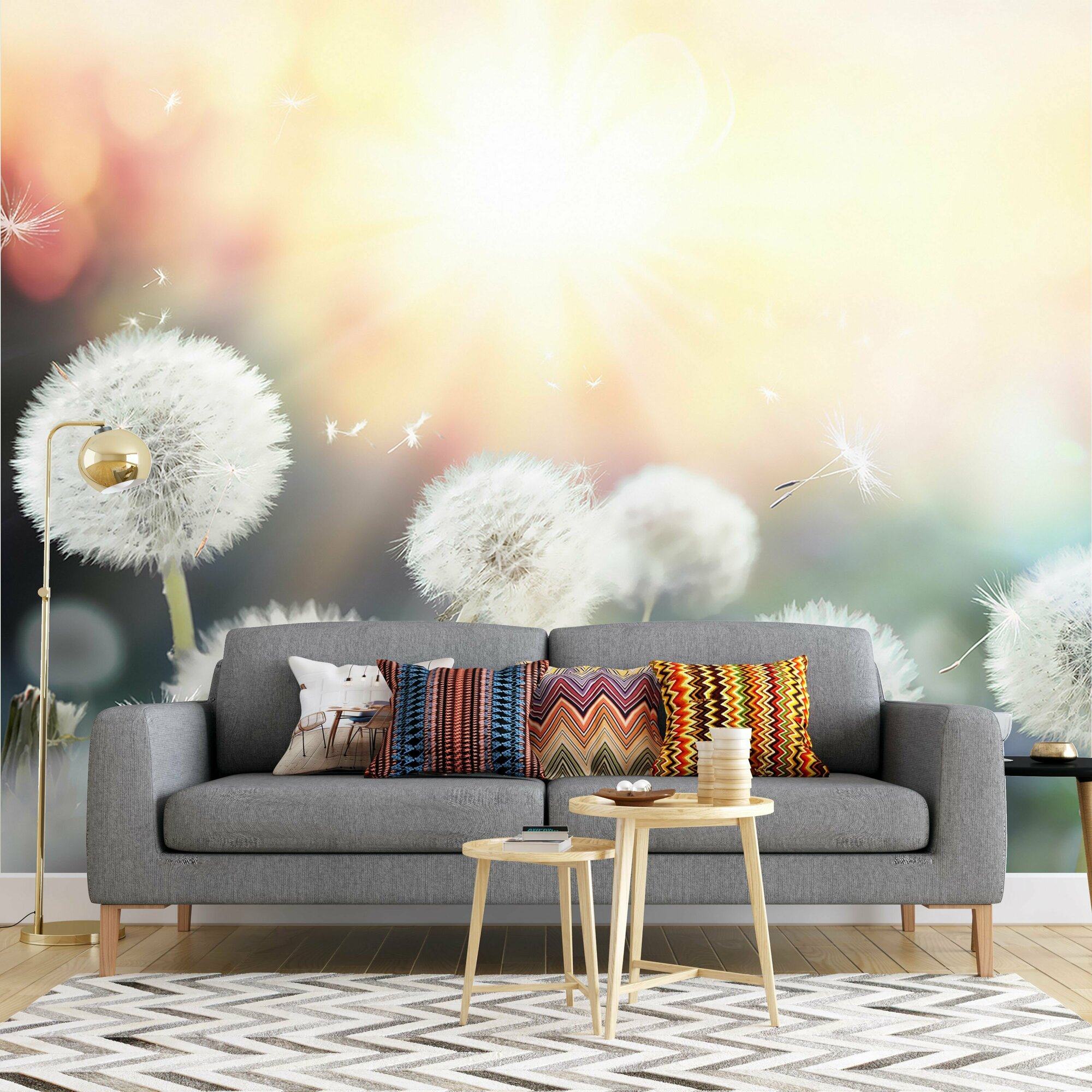 Фотообои на стену "Одуванчики" флизелиновые 200х260 см