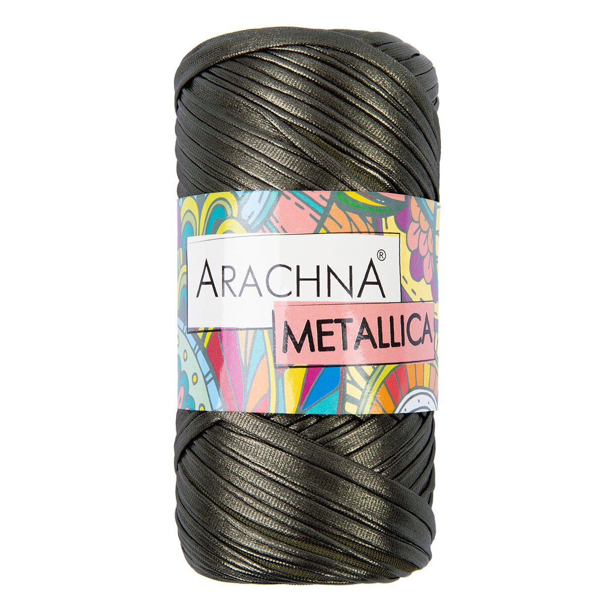Пряжа ARACHNA "METALLICA" 100% полиэстер 115 г 50 м №05 хаки