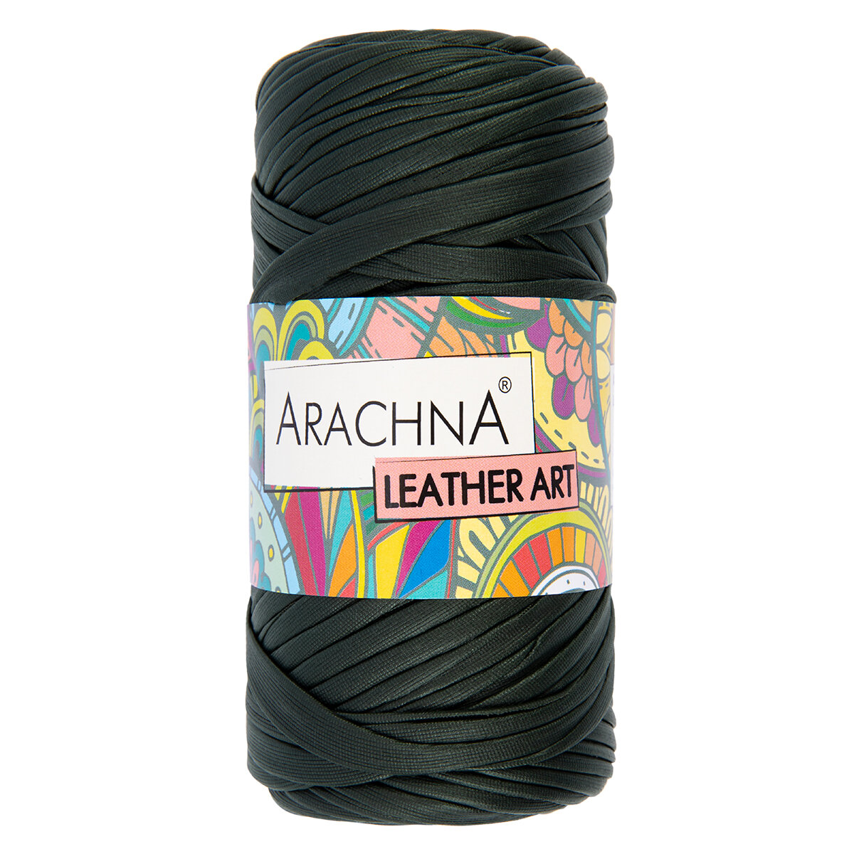 Пряжа ARACHNA "LEATHER ART" 4 шт. по 160 г 50 м 100% полиэстер №08 т. хаки