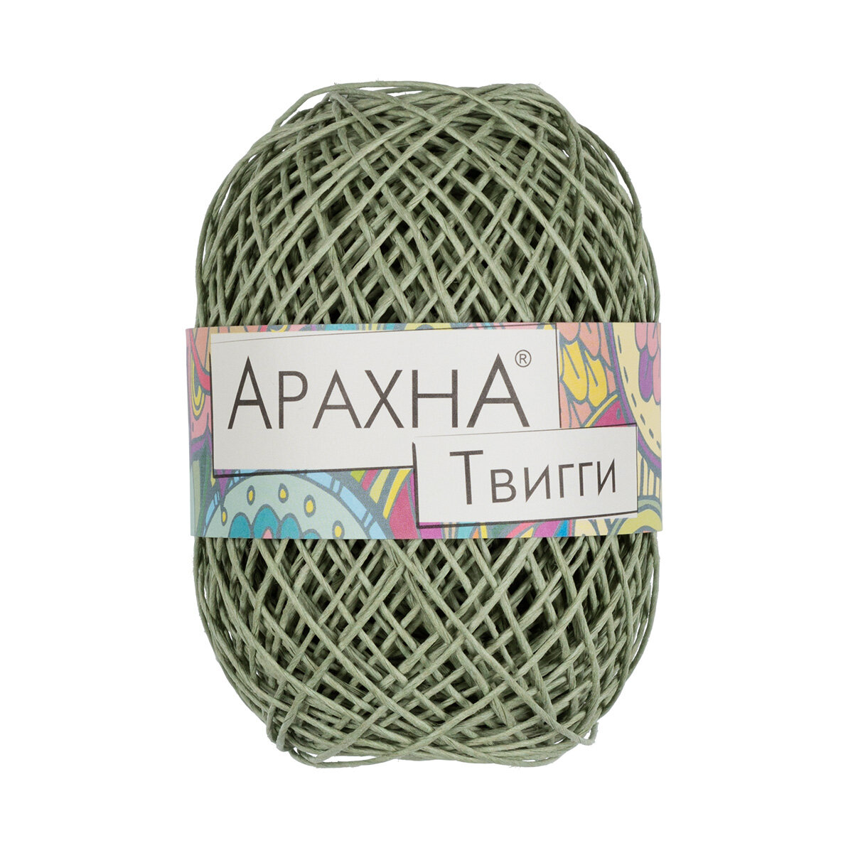 Пряжа ARACHNA "Twiggy" 100% целлюлоза 50 г 80 м №09 полынь