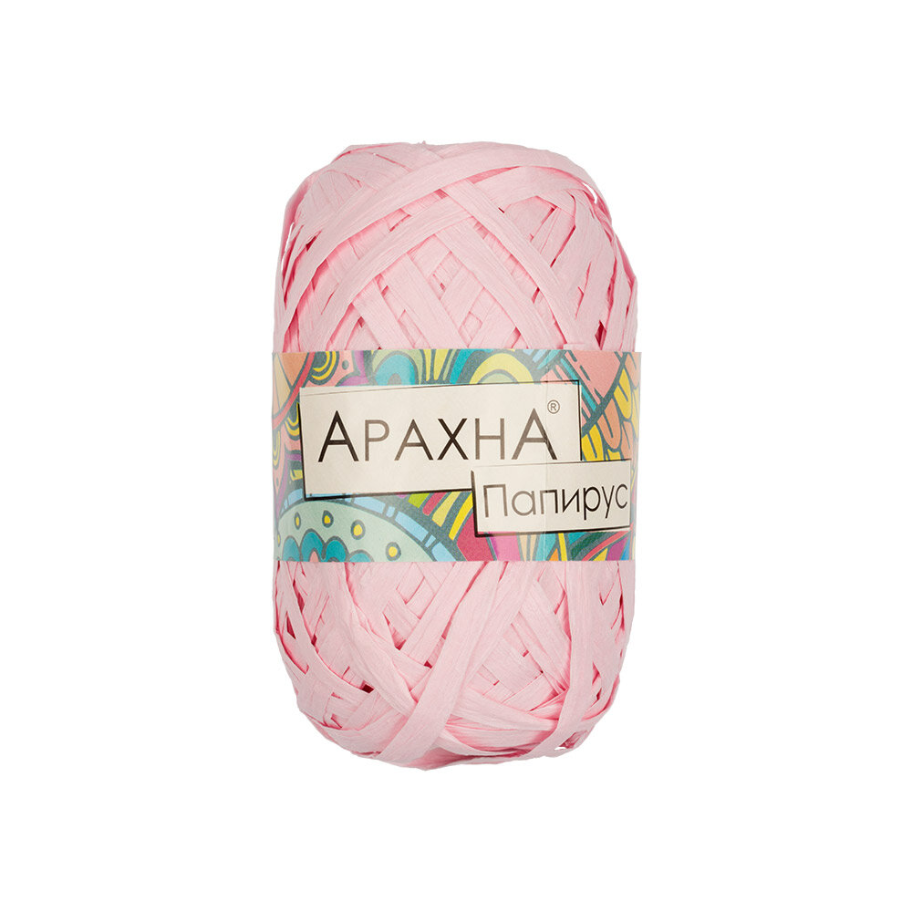 Пряжа ARACHNA "PAPYRUS" 100% целлюлоза 40 г ± 3 г 50 м №13 розовый