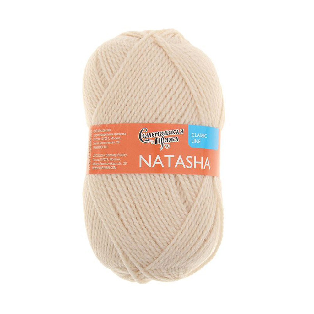 Семеновская МШФ Natasha-LZ32 Наташа пряжа 50% шерсть 50% акрил 100 г 250 м для вязания цвет 0079 , яр. розовый (1шт)