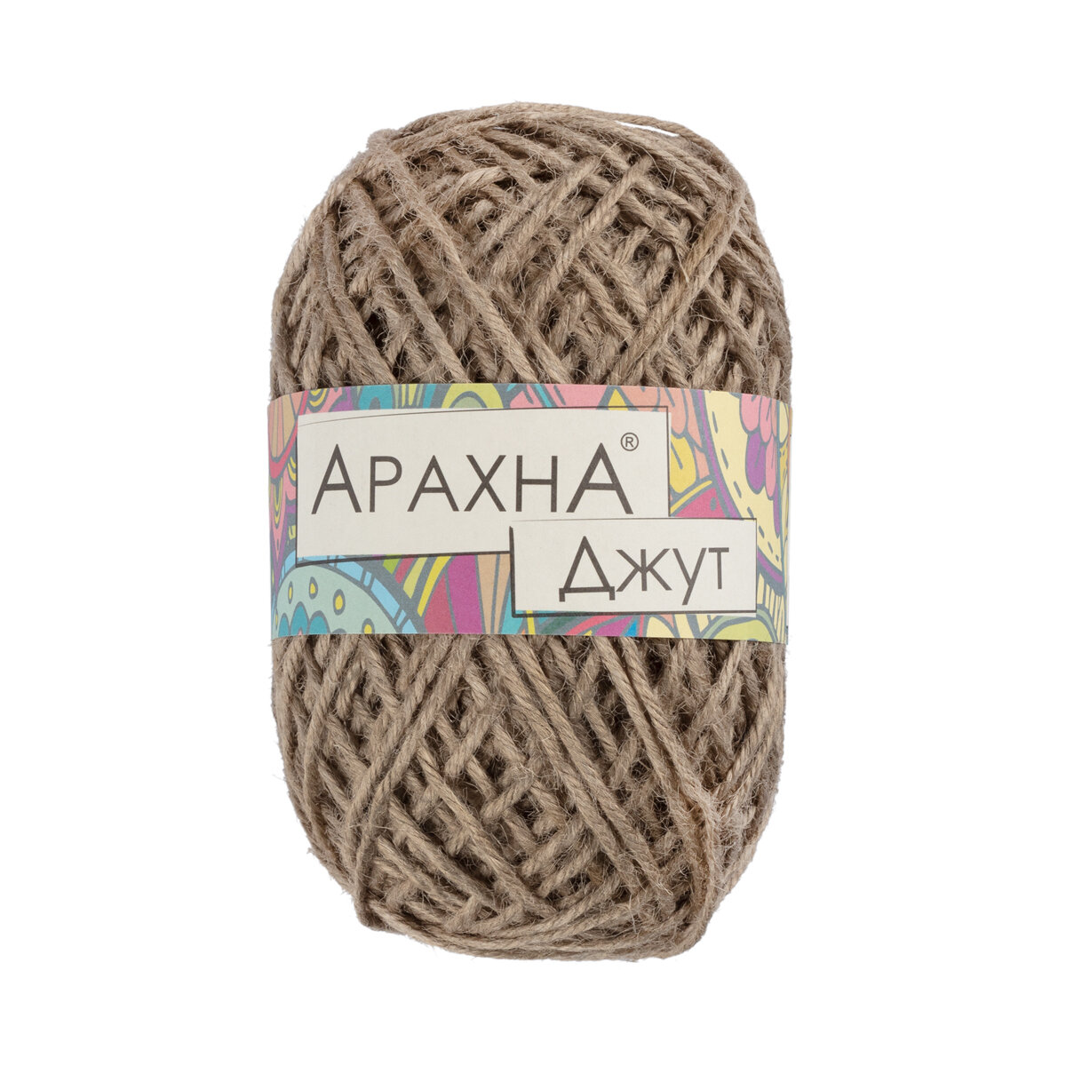 Пряжа ARACHNA "Jute" 100% джут 100 г 90 м № 022 св. коричневый