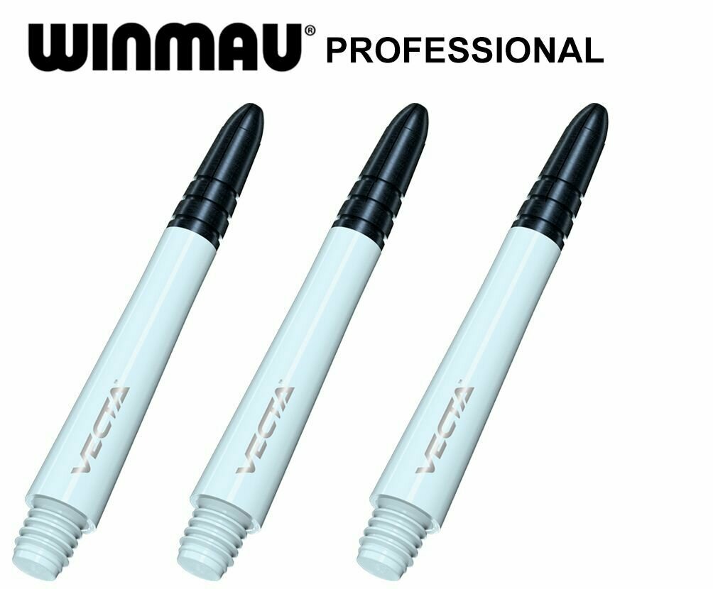 Композитные хвостовики 3шт (White, Medium, 39mm) Winmau Vecta. Аксессуары для дротиков Дартс.
