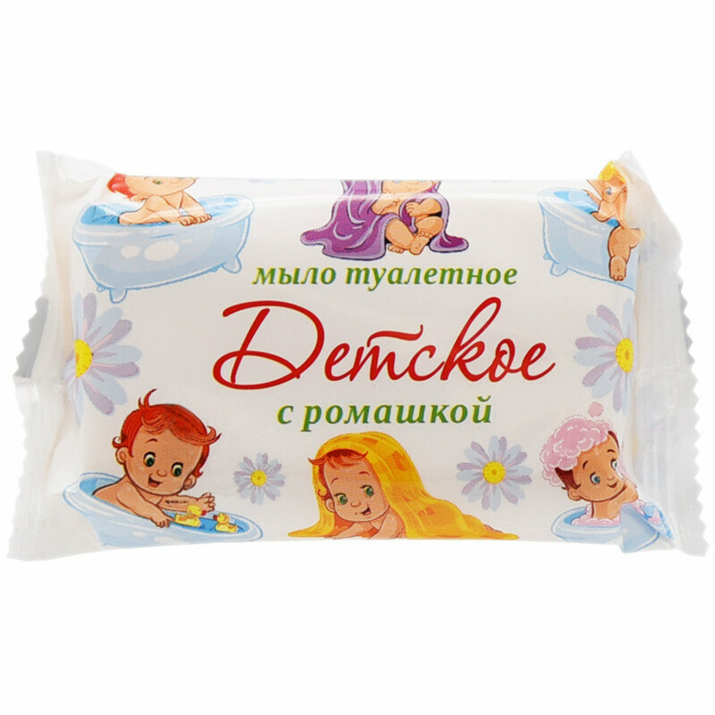 Мыло туалетное ММЗ "Стандарт. Детское с ромашкой", флоу-пак, 90г, 317268