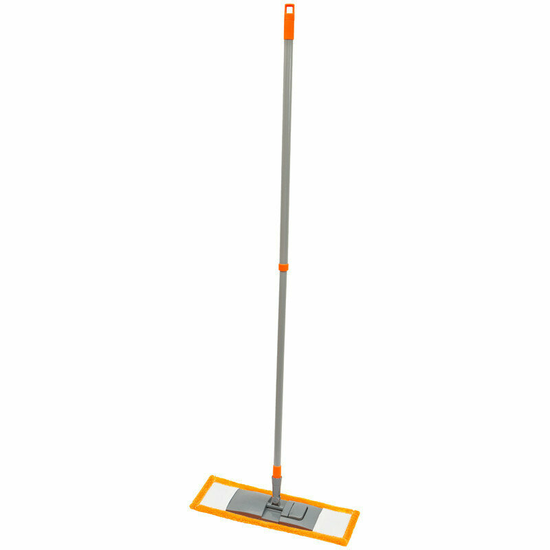 Швабра OfficeClean Professional, телеск. ручка 120см, пласт. флаунд. 40см, МОП микрофибра (карманы), 303073