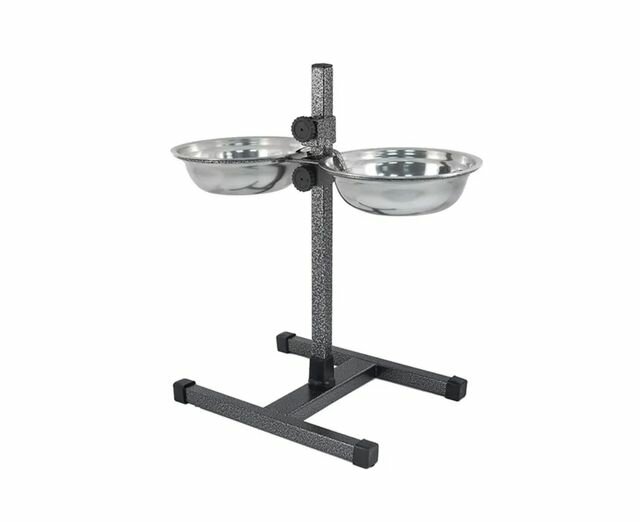 HOMEPET металлическая регулируемая подставка с мисками для домашних животных, 2 х 1500 мл