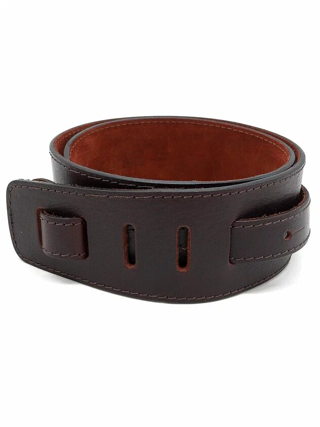 FioGe 363-03-3 Cameroon Ремень для гитары из натуральной кожи каштановый, длина 100-138 см