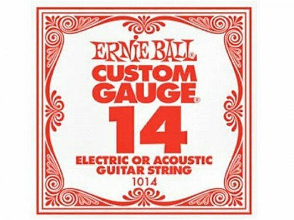 Одиночные струны для акустической гитары Ernie Ball 1014 Custom Gauge 14