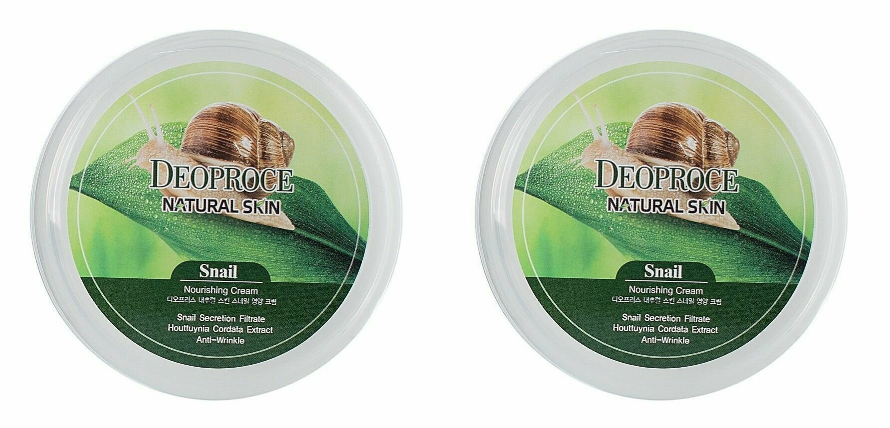 Deoproce Крем для лица и тела Natural Skin Snail Nourishing Cream, 100 г, 2 шт