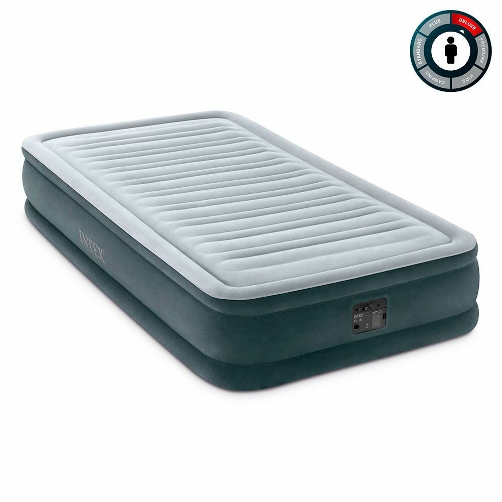 Надувная кровать Intex "Comfort-Plush" 67766 Серый Размеры: Высота 330мм Глубина 1910мм Ширина 990мм