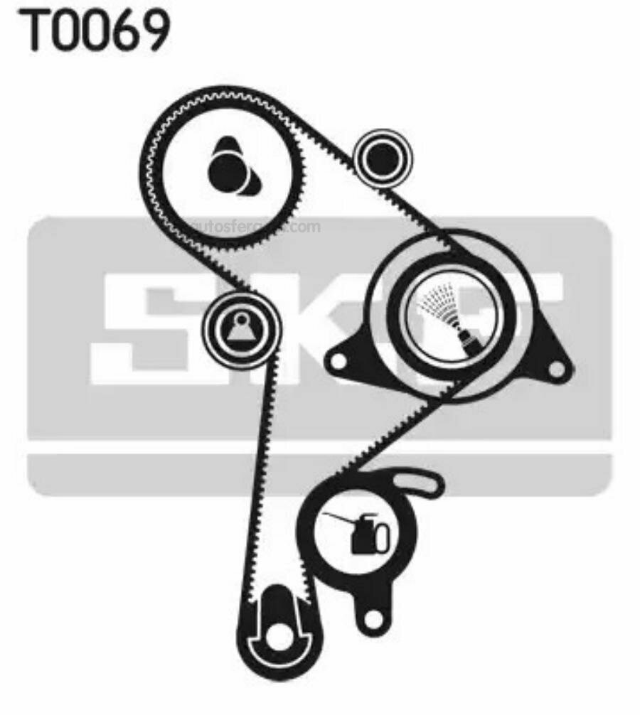 SKF VKMA01013 Комплект ГРМ Audi 80, VW Golf/Passat/T4 1.9D/TD 91>