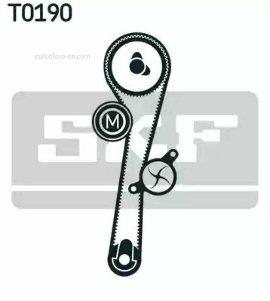 SKF VKMC06002 Комплект ремня ГРМ (с помпой) Renault CLIO II/CLIO III/KANGOO/MODUS/THALIA/TWINGO 03/1993->